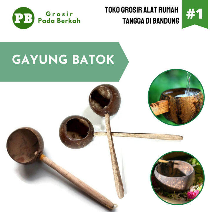 Batok Gayung Batok Gagang Kayu Tradisional - Siwur Siraman | Lazada ...