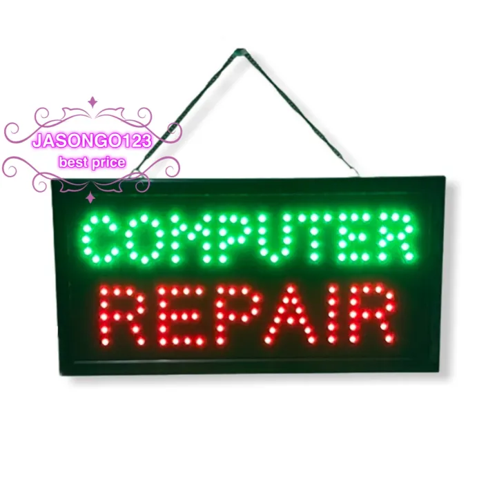 Energy saving light billboard Flashing Mode COMPUTER REPAIR-LED SIGN ...