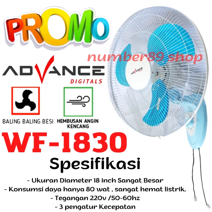 Kipas Angin Dinding / Wall Fan Advance WF-1830 / Kipas Angin Dinding ... Kipas Angin Dinding / Wall Fan Advance WF-1830 / Kipas Angin Dinding ...