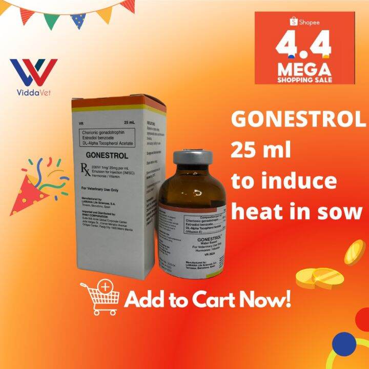 Viddavet-Gonestrol para sa mga inahin baboy 25ml for animas | Lazada PH