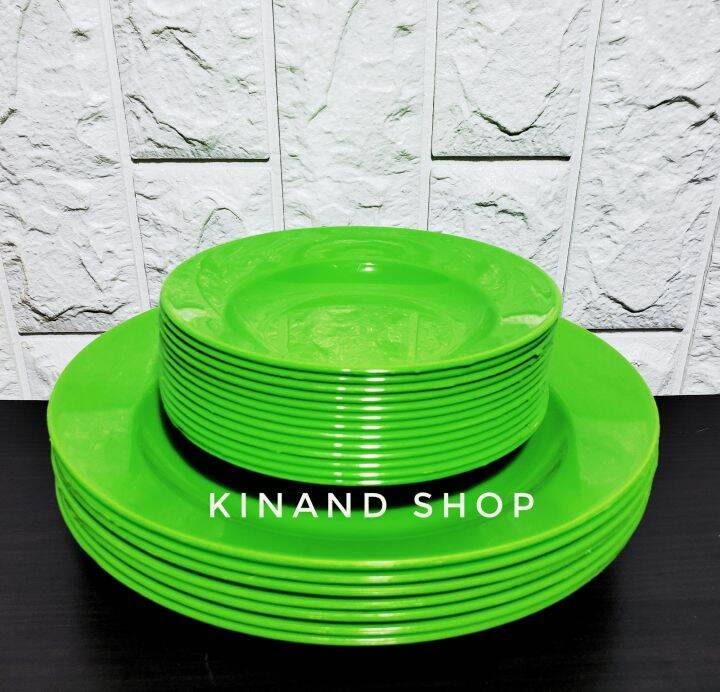 1 SET ISI 24PCS... 1LUSIN PIRING MAKAN DAN 1 LUSIN PIRING TATAKAN BISA ...