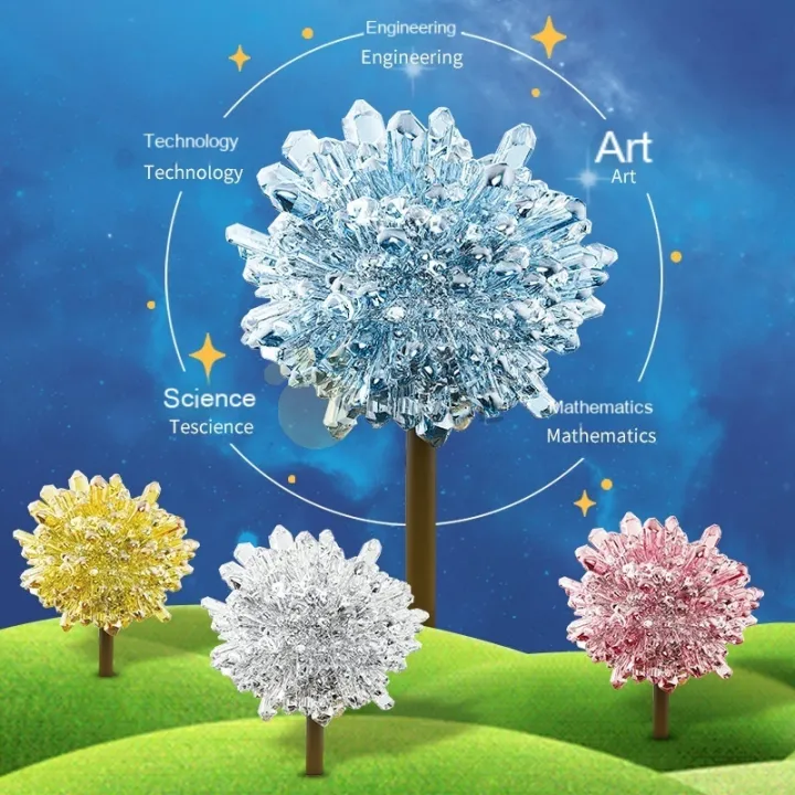 Manually Planting Crystal Magic Tree DIY Scientific Small Experiment ...
