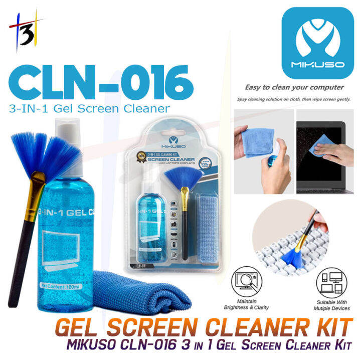 MIKUSO CLN-016 3 in 1 Screen Cleaner Kit Screen Gel Cleaning Kit for TV ...