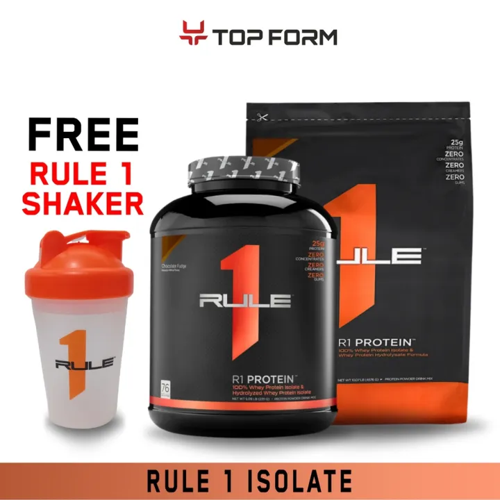 Rule 1 Whey Protein Isolate, R1 Whey Protein Powder Isolate, 2.5lbs ...