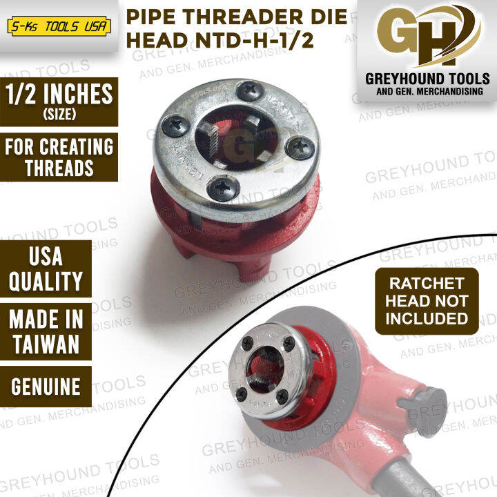 Sks Tools USA 1/2 inch Pipe Threader Die Head | NTD-H-1/2 | for G.I ...