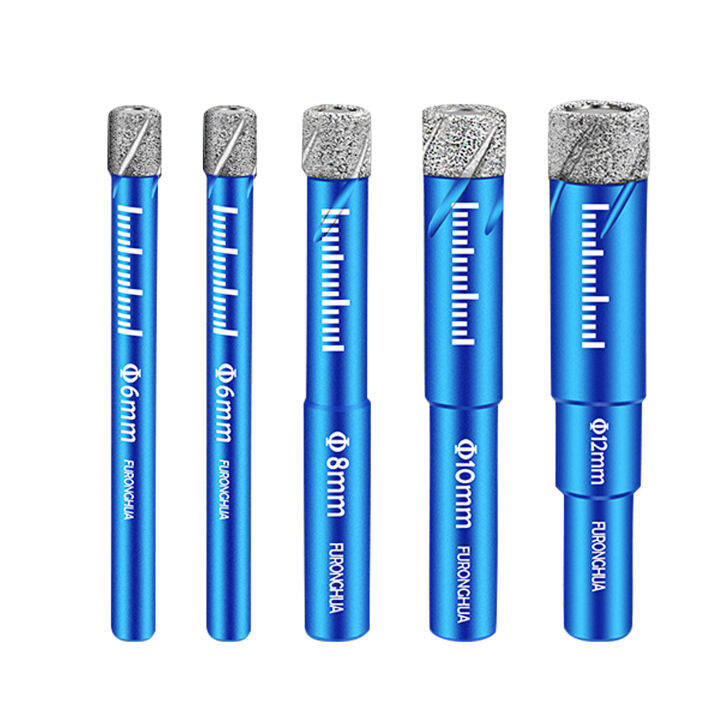 Dry Diamond Drill Bits Set 5PCS with 1/4 5/16 3/8 1/2 Inch for Granite ...