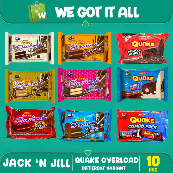 Quake Overload Black Forest - Choco Strawberry - Caramel Craze - Mocha ...