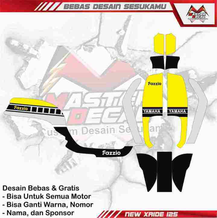 Stiker Decal Motor Yamaha Fazzio Simple Yellow | Lazada Indonesia