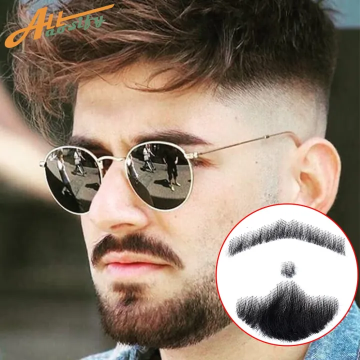 Allaosify Beard Props Invisible Men's Fake Beard ,realistic moustache ...