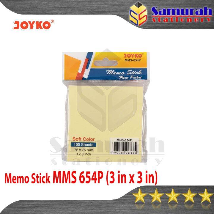 Sticky Note Joyko MMS 654P / Memo Stick MMS-654 P / Kertas Memo Catatan ...