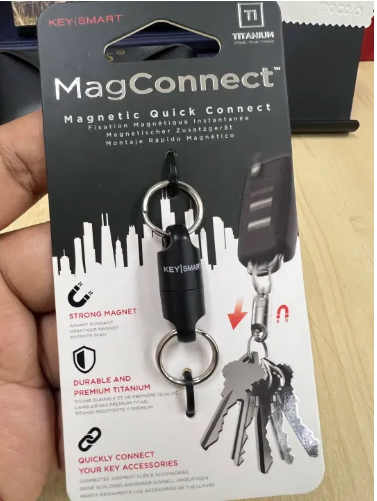 KeySmart MagConnect Magnetic Quick Release Keychain, Secure Pull-Apart ...