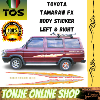 TOYOTA TAMARAW FX / BODY STICKER / LEFT AND RIGHT / DECALS / 006 ...