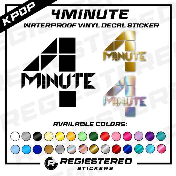 KPOP 4Minute Logo Vinyl Decal Sticker Waterproof | Lazada PH