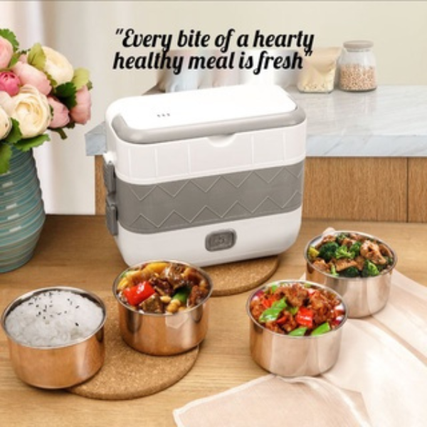 New Electric Portable Lunch Box Heating Lunch Box Food Container Food ...