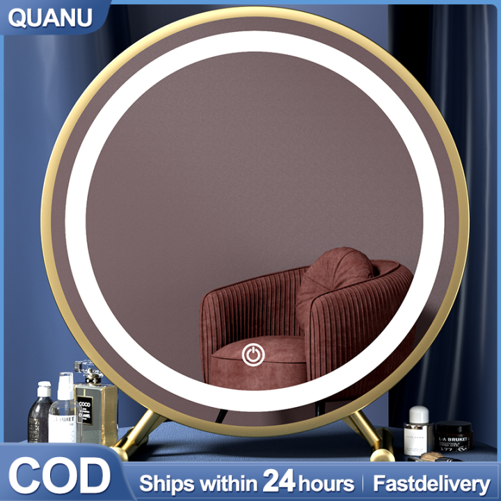 QUANU-40CM LED Makeup Mirror with light Dressing Table Mirror Beauty ...
