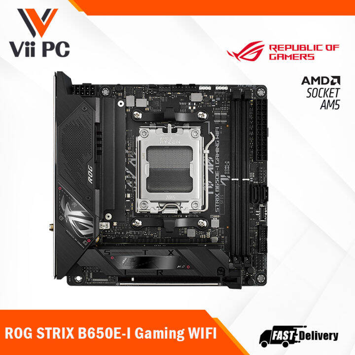 ASUS ROG STRIX B650E-I Gaming WIFI Mini-ITX Motherboard , Wi-Fi 6E, 2 x M.2, AM5, B650 ...