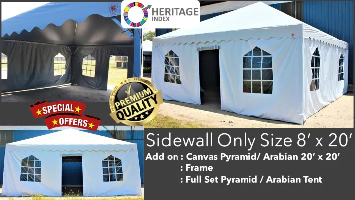 [PRE-ORDER] Sidewall Canvas Panels for Pyramid or Arabian Canopy Tent ...