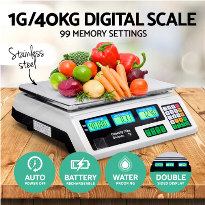 Rechargeable Digital price computing scale 1kg to 40kg | Lazada PH