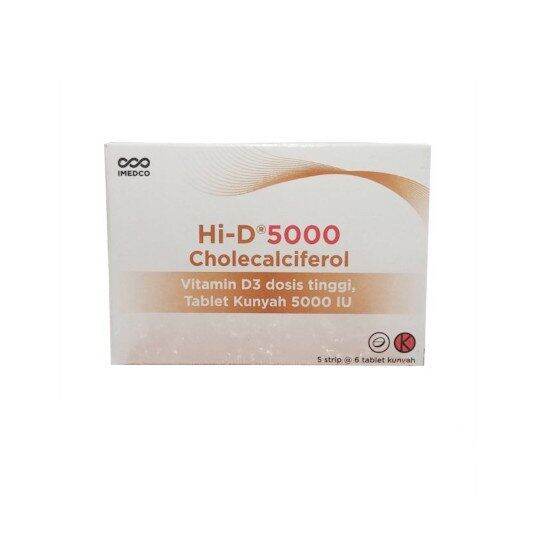 HI D 5000 IU CHEW TAB 30S/ VITAMIN D3 5000 30 TABLET | Lazada Indonesia