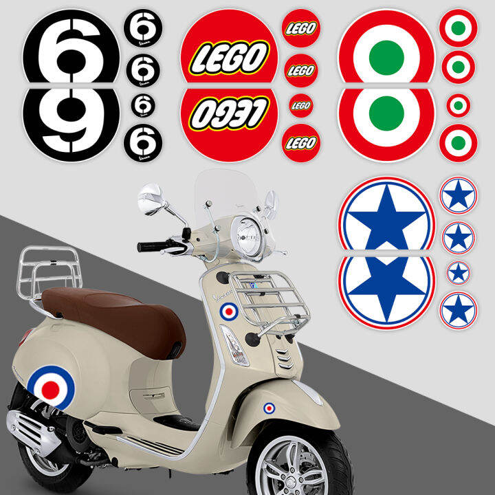 VESPA Reflective Motorcycle Side Body Sticker Waterproof Decal for ...