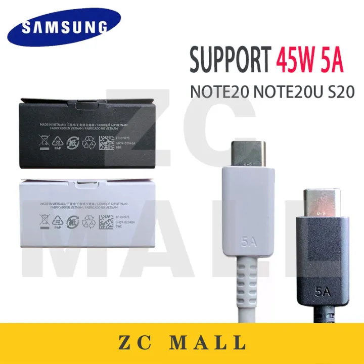 ORIGINAL USB SAMSUNG TYPE-C TO TYPE-C (5A) สำหรับNote20 Note10 S21 S20 ...