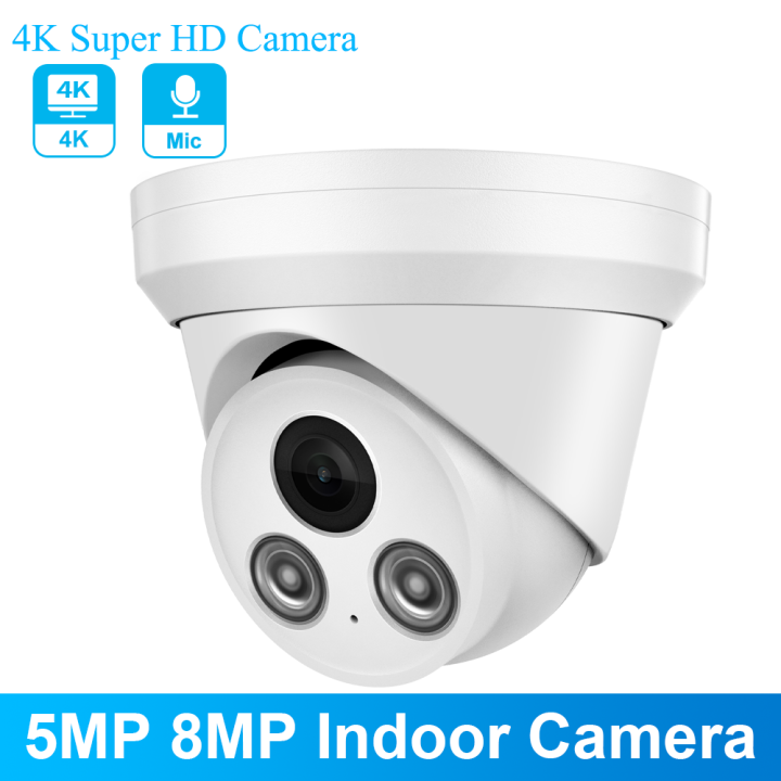 4K HD IP Camera 8MP 5MP Dome Indoor PoE Audio Build-in MIC Motion Detection Plug&Play Hikvision ...