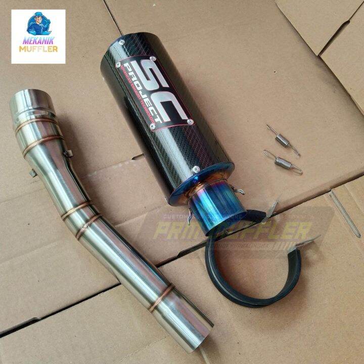 NEW Slencer silincer silencer knalpot SC project biru carbon + Slip-on ...