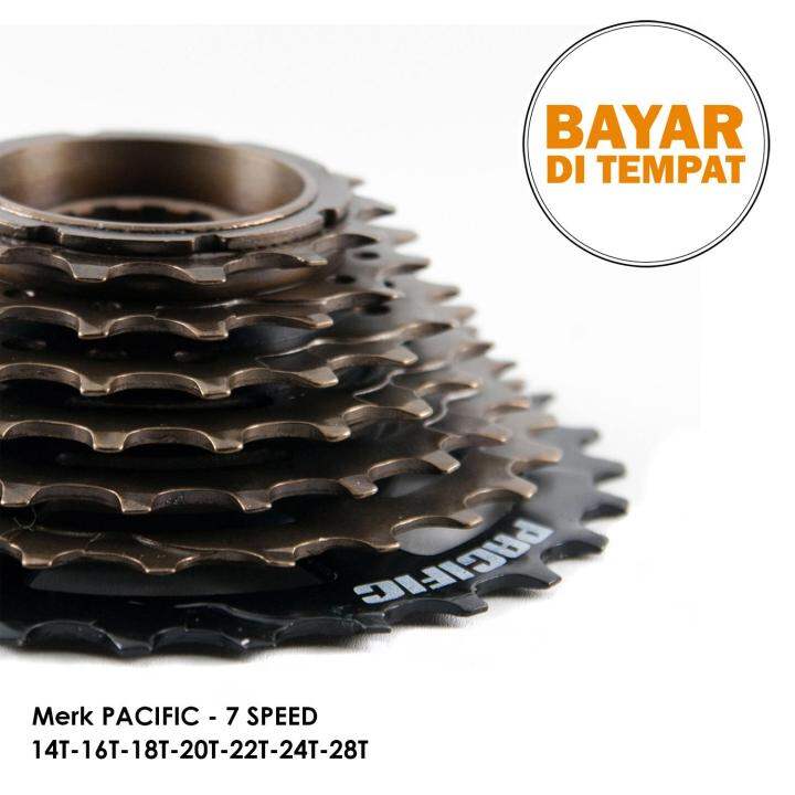 Sproket 7 Speed Freewheel Sprocket Gir Gear 7 Speed Sepeda Sepedah ...