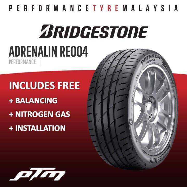 Bridgestone Potenza Adrenalin RE004 15 16 17 18 inch Tyre (FREE INSTALLATION/DELIVERY) Tayar ...