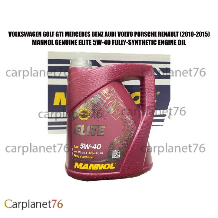MANNOL ELITE+ESTER 5W-40 FULLY-SYNTHETIC ENGINE OIL VOLKSWAGEN MERCEDES ...