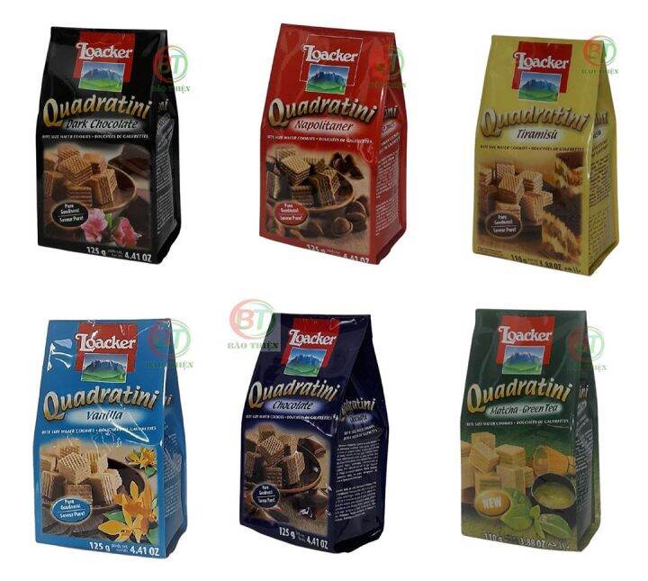 Bánh xốp hiệu Loacker Quadratini gói 110g và 125g của Ý | Lazada.vn