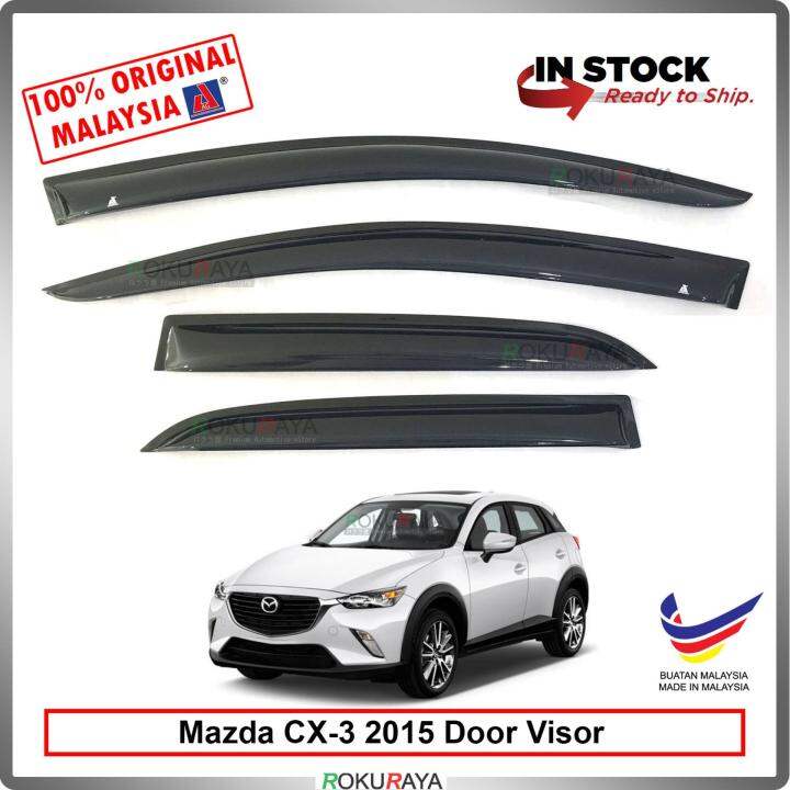 Mazda CX3 CX-3 2015 AG OEM Door Visor Air Press Wind Deflector (Medium 8cm Width) | Lazada