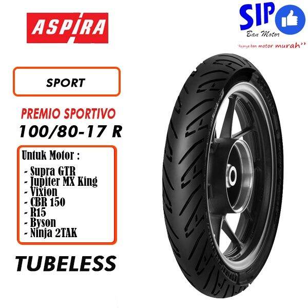 Ban motor bebek Aspira Premio Sportivo 100 80 17 R Tubeless | Lazada Indonesia