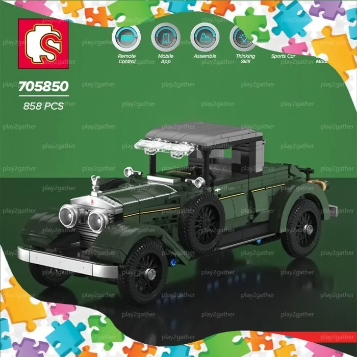 Sembo Block 705850 Pull Back Antique Classic Car Vehicle Automobile ...