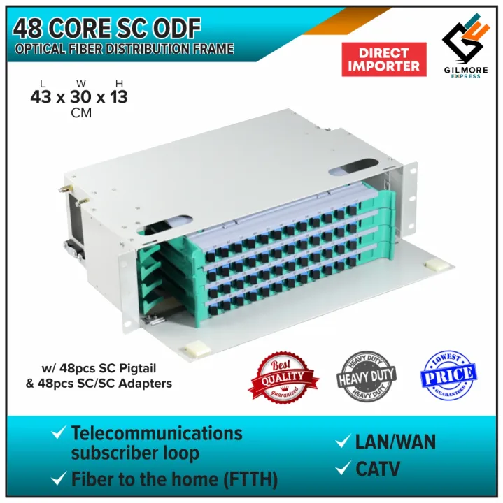 48 Core SC ODF Optical Fiber Distribution UPC / Complete set / FFTH ...