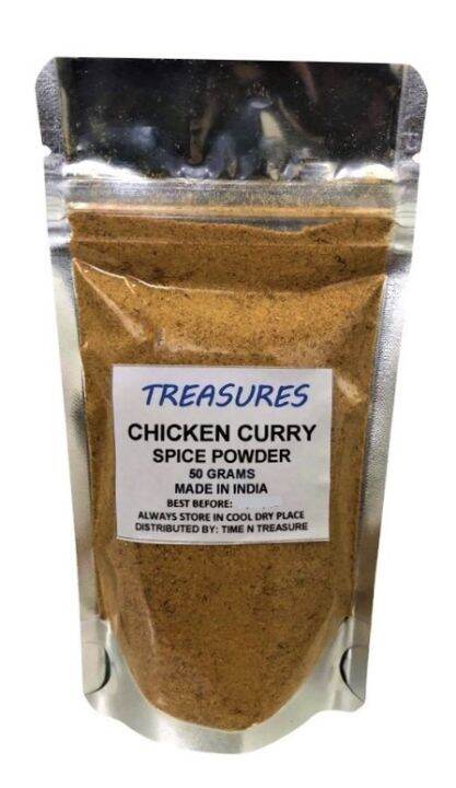 Treasures Chicken Curry Spice Powder - 100% Pure From India (50g) With Free Spoon & Instruction ...