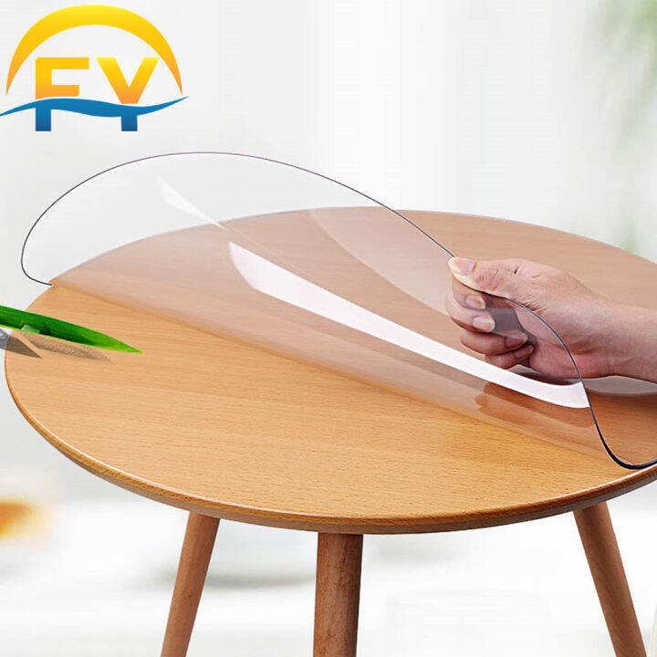 FY Round PVC Table Mat ALAS MEJA PLASTIK 1MM Thick PVC Table Protector ...