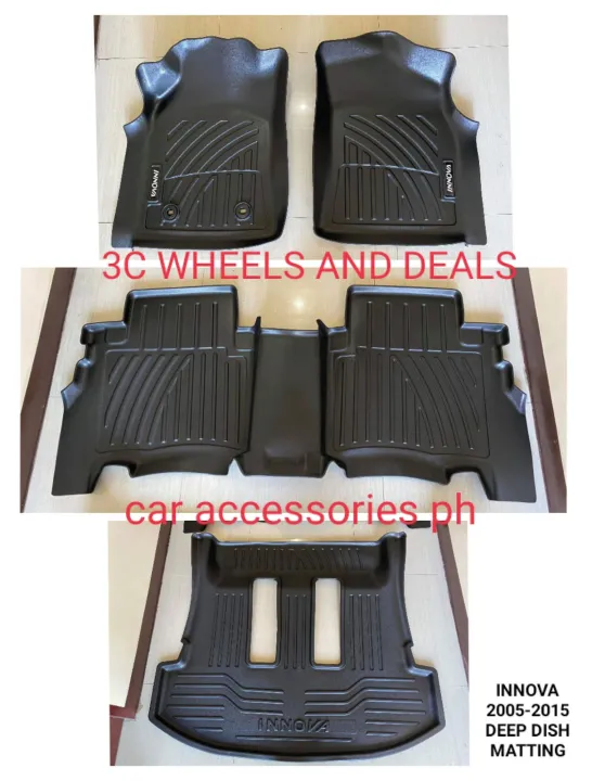 TOYOTA INNOVA 2005-2015 DEEP DISH MATTING (COMPLETE SET UP TO CARGO ...