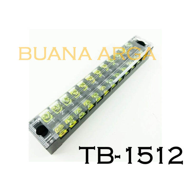 Terminal Block TB 15A TB-1512 / TB1512 12 Pole FORT | Lazada Indonesia