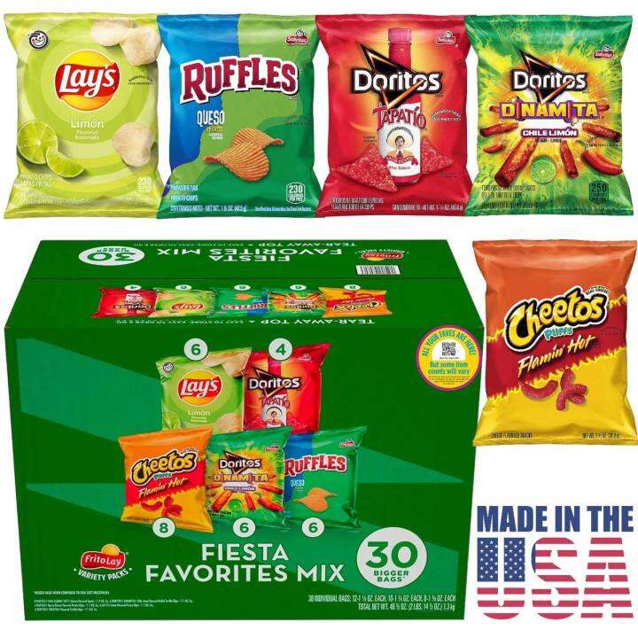 รวมขนมอเมริการสใหม่ Fiesta Favorites Mix Chips and Snacks บรรจุ 30 ถุง ...