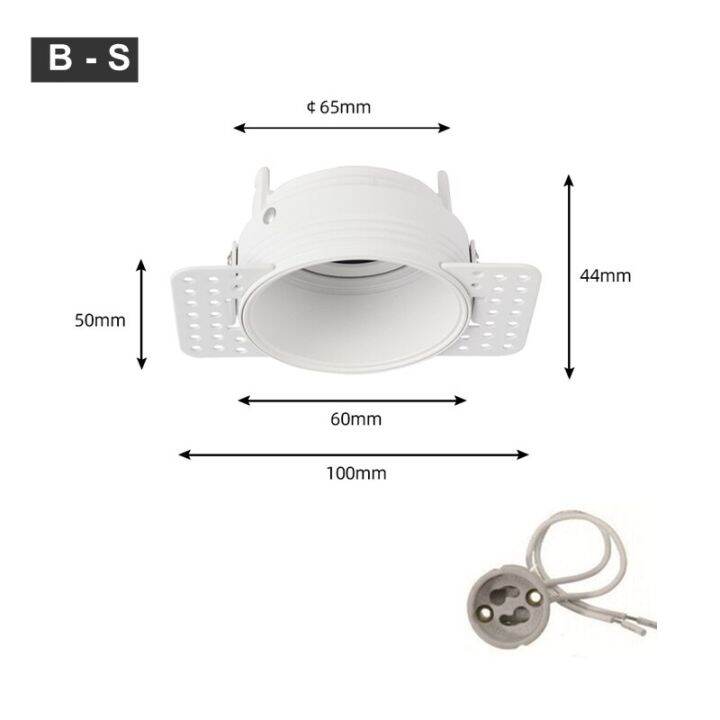 Frameless Recessed LED Ceiling Downlight Bracket Adjustable Spotlight ...