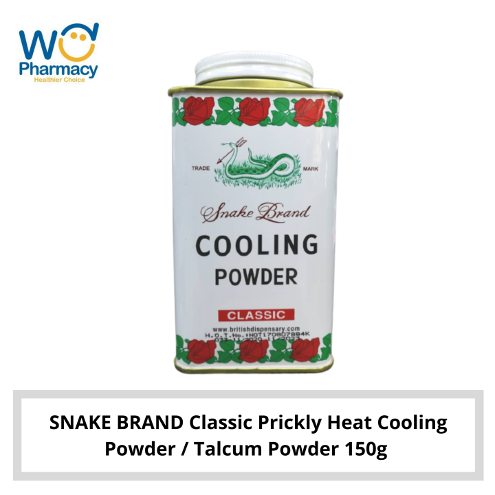 SNAKE BRAND Classic Prickly Heat Cooling Powder / Talcum Powder 50g ...