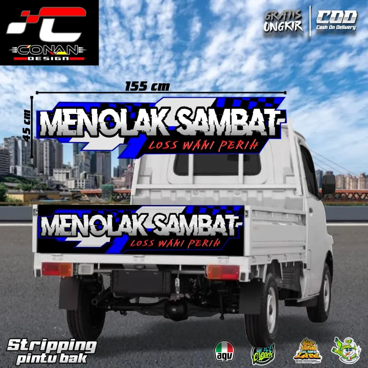 Stiker Decal Pintu Bak Belakang Pick Up MENOLAK SAMBAT Variasi All ...