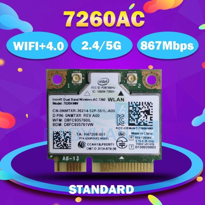 สำหรับ Intel Wireless-ac7260ดูอัลแบนด์7260hmw 7260Hmwac 7260ac ...