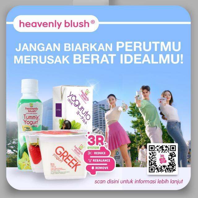 Heavenly Blush Tummy Yogurt Drink Sugar Free All Variant 12x180ml ...