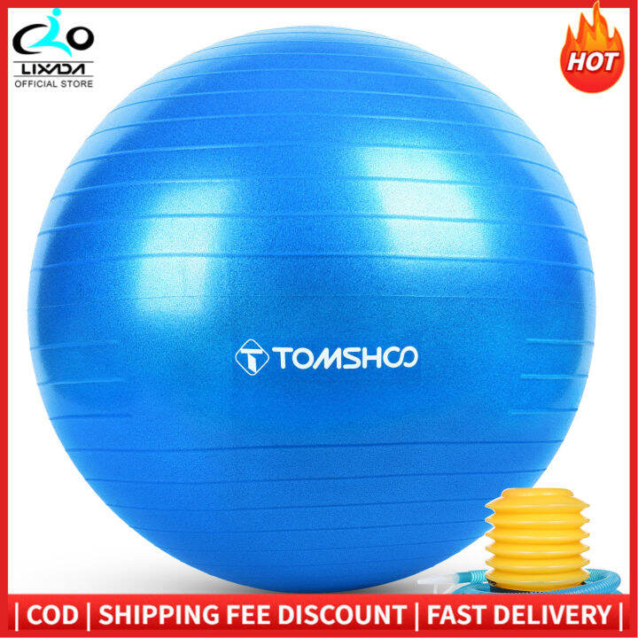 45cm/55cm/65cm/75cm Thickened Yoga Ball with Foot Pump for Stability ...