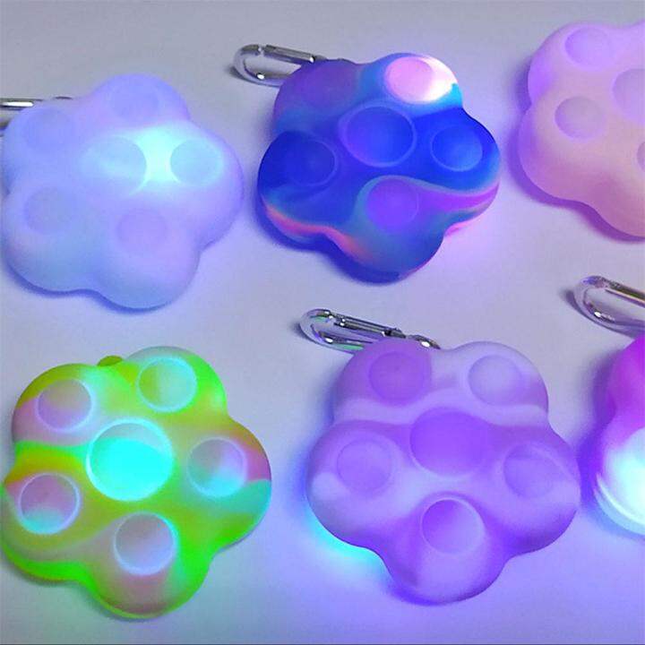 Led Pop It Fidget Toys Anti Stress Light Kawaii Push Bubble Kids Gifts ...