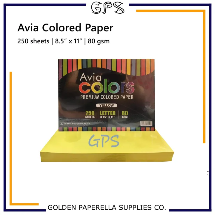 Avia Colored Paper 250 Sheets 80 gsm Short | Lazada PH