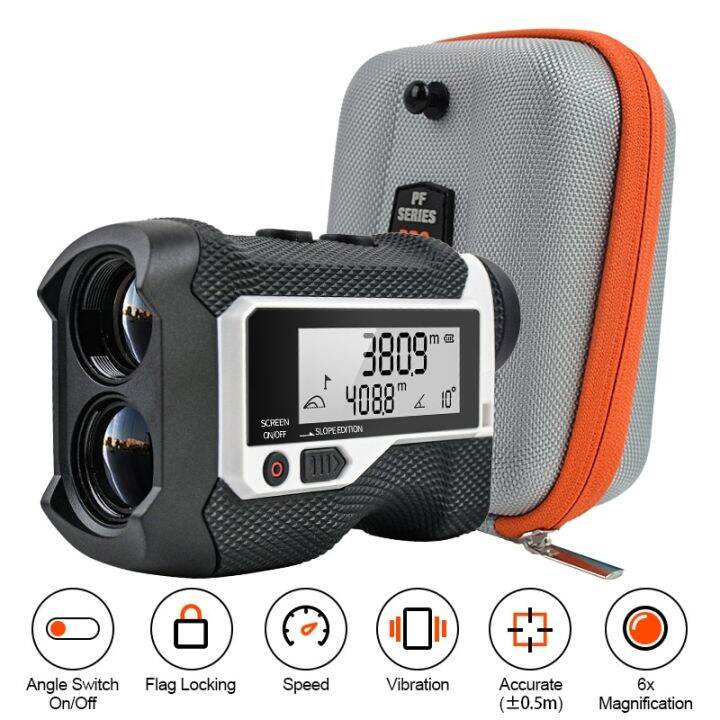 Golf Laser Rangefinder 1200/800/600M Flag-Lock Slope Telemeter Unit Yard LCD Vibration Pin ...