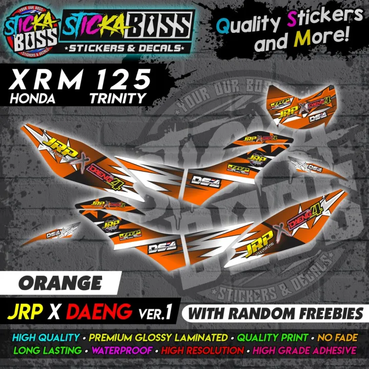 XRM 125 TRINITY CARB DECALS - (JRP x DAENG VER.1)【PREMIUM GLOSSY ...